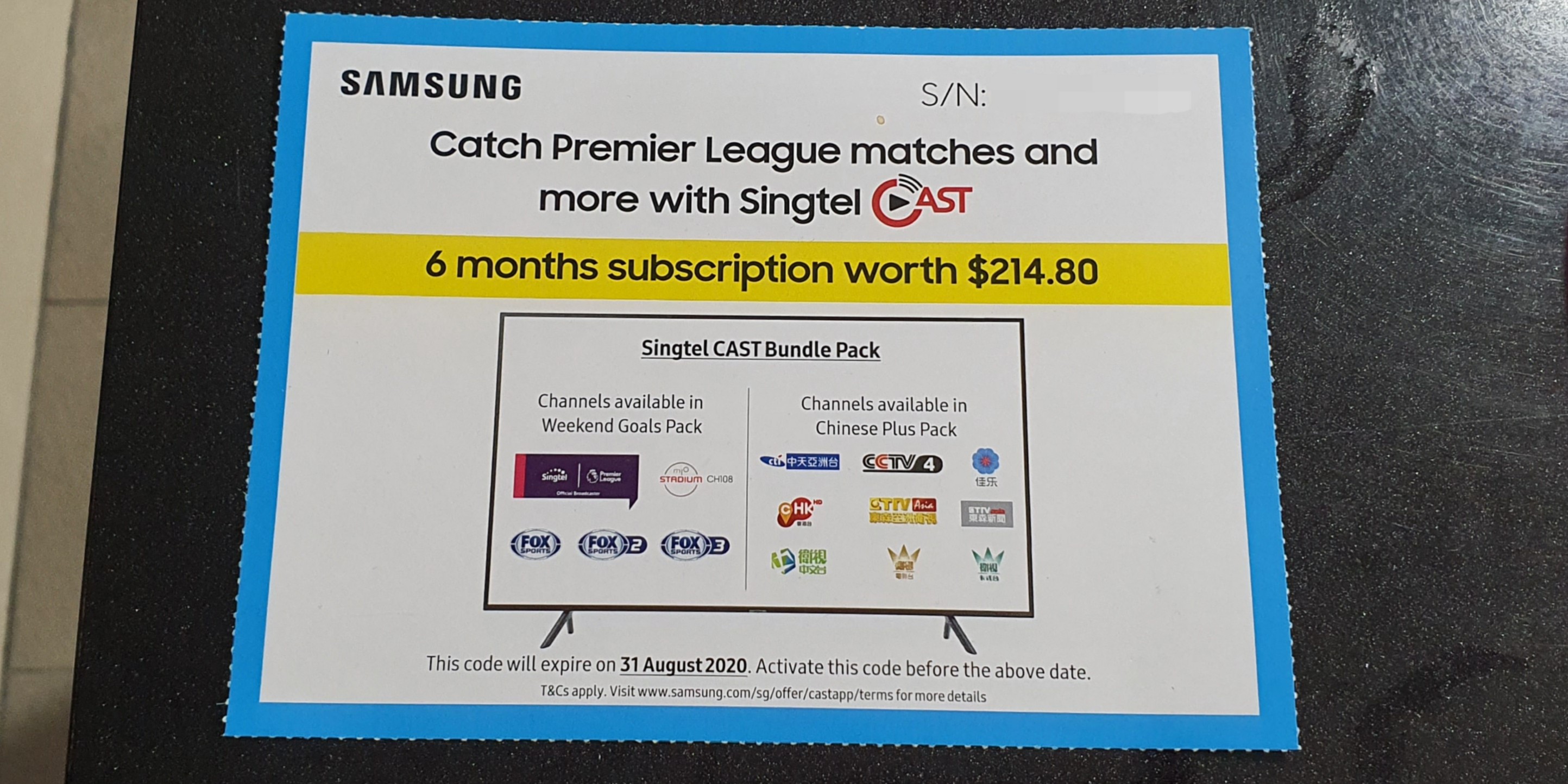 Singtel Cast 6 Months Subscription, Tickets & Vouchers, Vouchers on ...