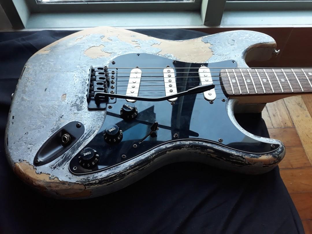 Squier Relic Stratocaster electric guitar + freebies, Hobbies & Toys ...