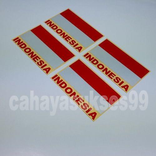 Sticker Bendera Merah Putih INDONESIA 8cm x 5cm Stiker Motor Lambang ...