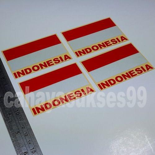 Sticker Bendera Merah Putih INDONESIA 8cm x 5cm Stiker Motor Lambang ...