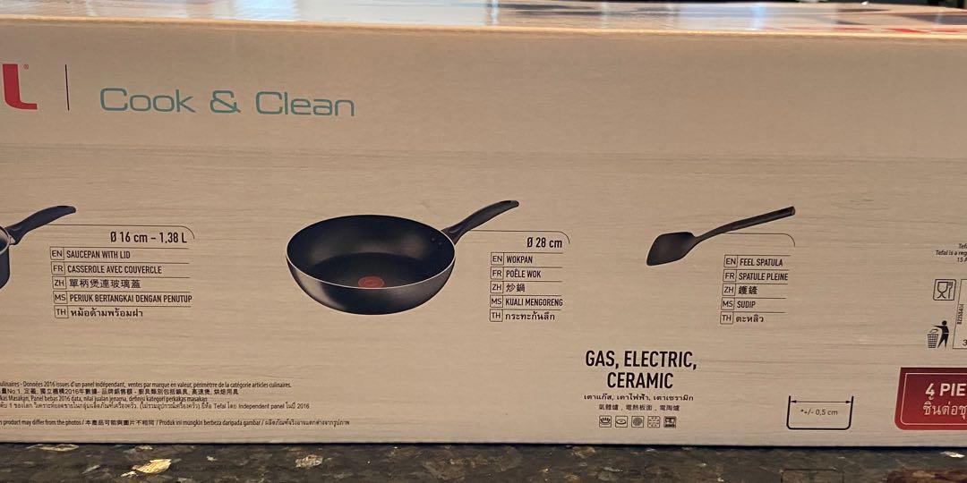 TEFAL B225S4 COOK N CLEAN COOKWARE SET, Furniture & Home Living ...