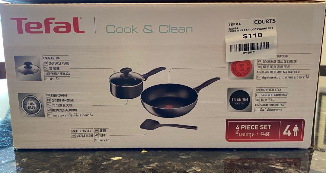 TEFAL B225S4 COOK N CLEAN COOKWARE SET, Furniture & Home Living, Kitchenware & Tableware ...