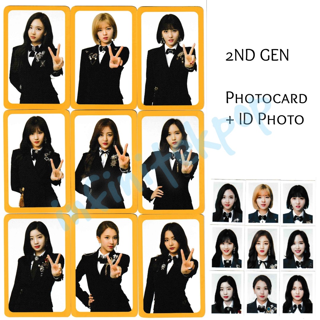 TWICE 2ND GEN OFFICIAL PHOTOCARD AND ID PHOTO (member set), Hobbies ...