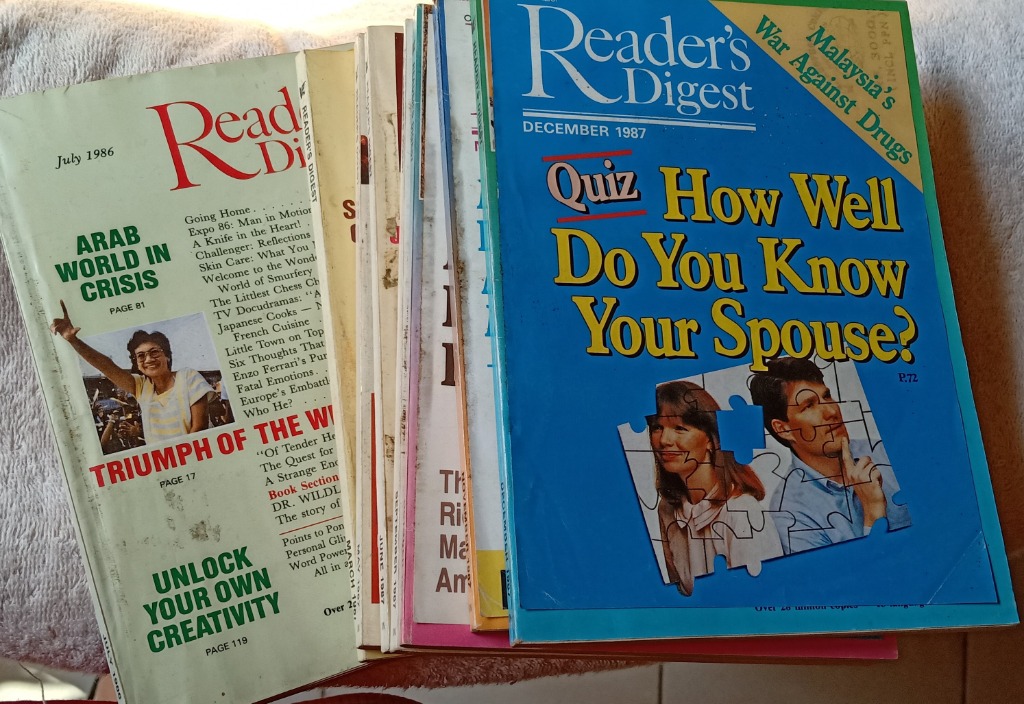 VINTAGE Reader's Digest 1986, 1987 edition, Buku & Alat Tulis, Majalah ...
