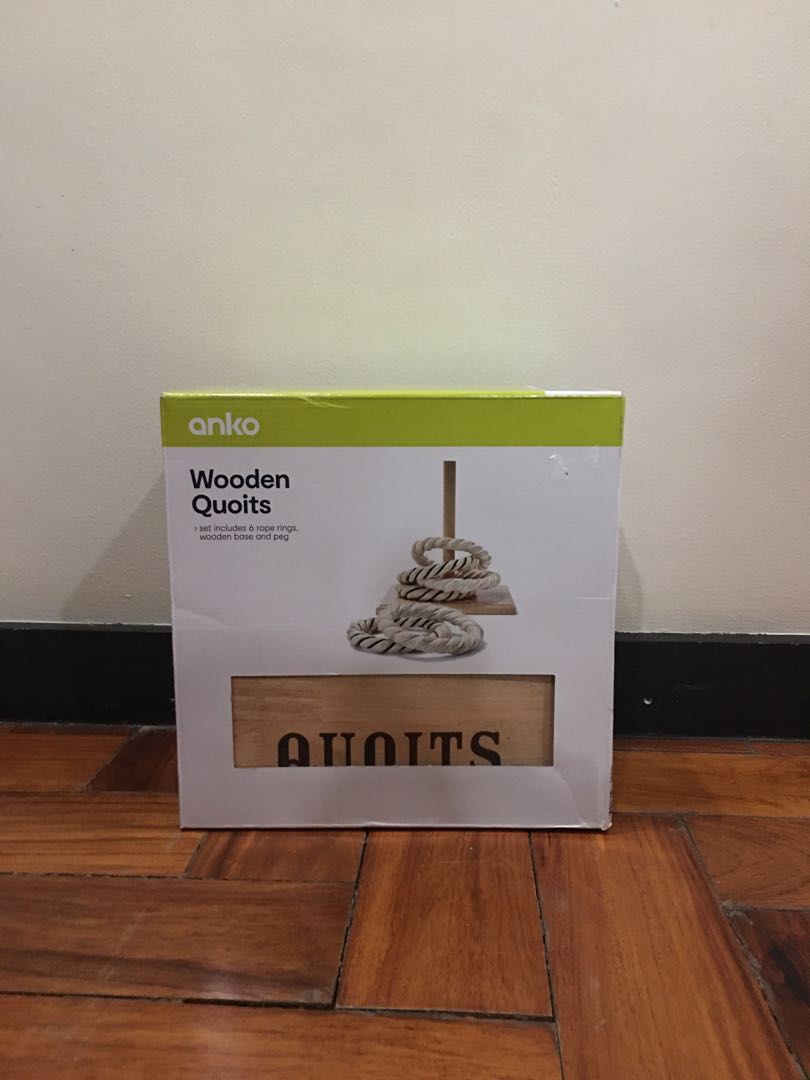 Anko Wooden Quoits/Ring Toss, Hobbies & Toys, Toys & Games on Carousell