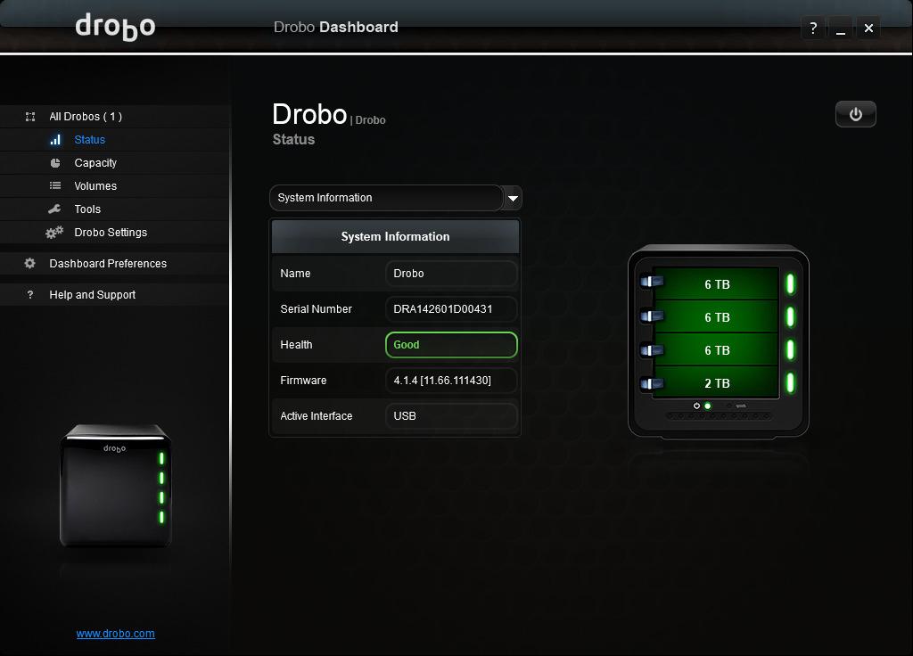 Drobo Gen 3 USB 3.0 External 4-bay 3.5" HDD enclosure expandable beyond ...