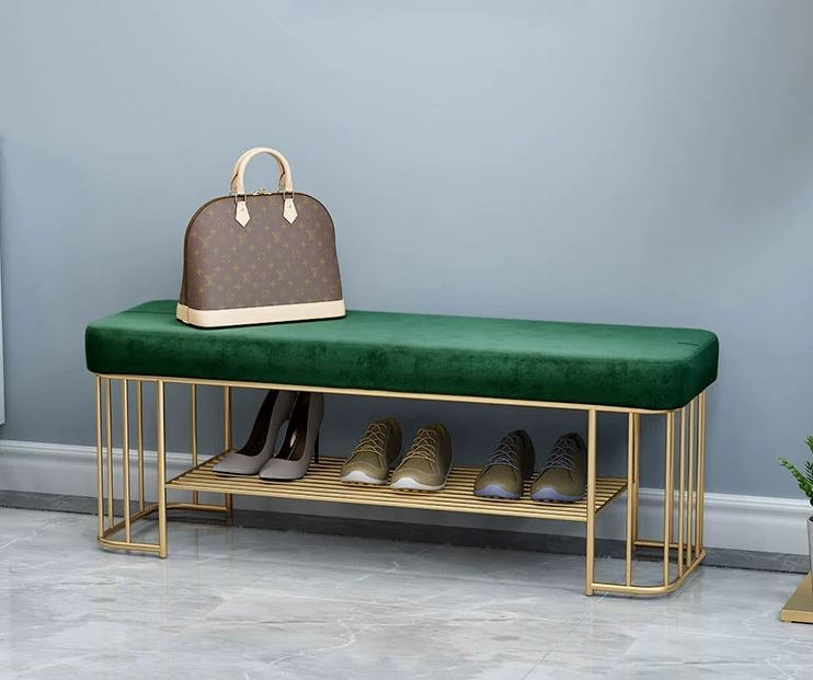 BELLA Entryway Sofa Changing Shoe Stool _ Rack, Furniture & Home Living ...