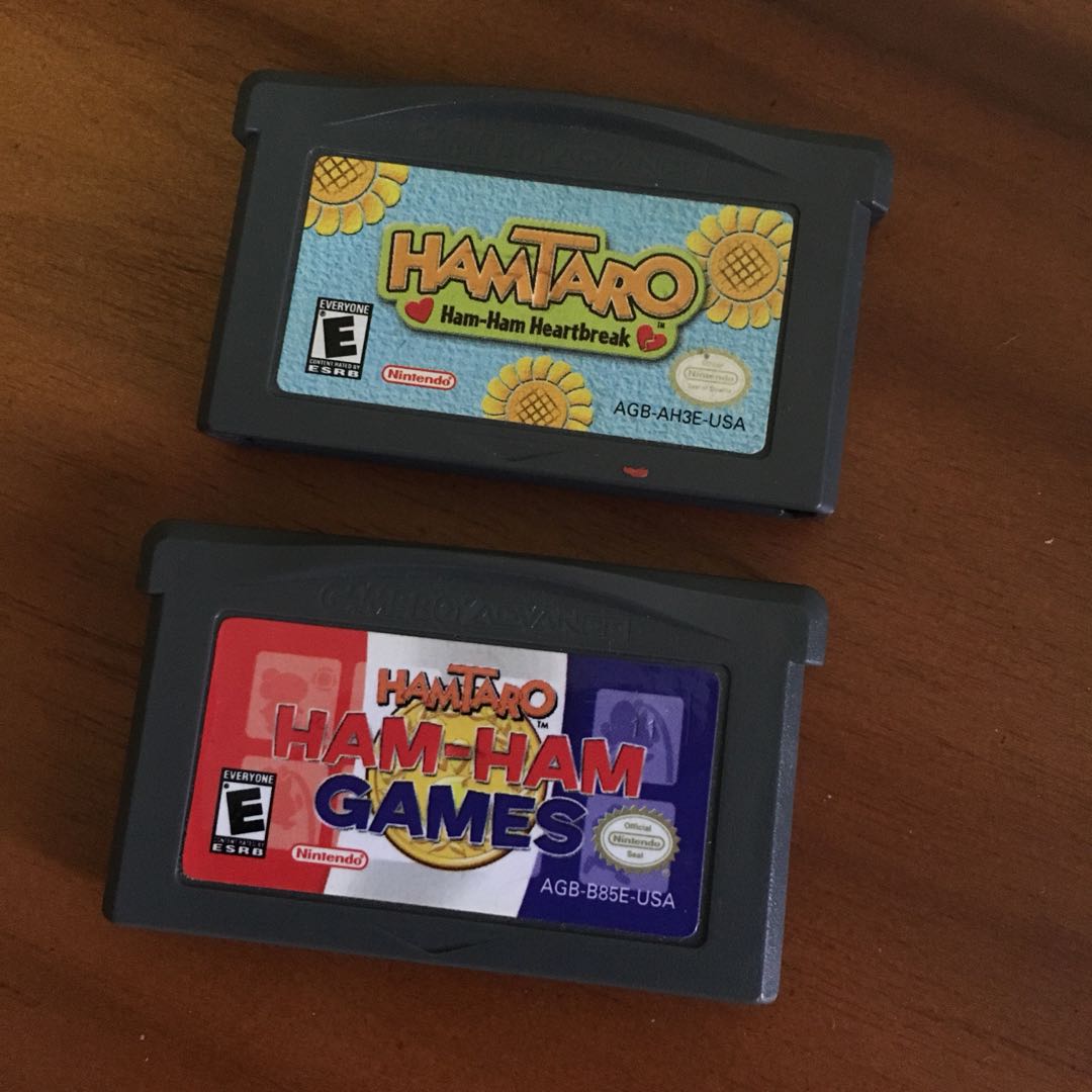 Gameboy Advance Hamham Heartbreak and HamHam Tournament Game cartilages ...