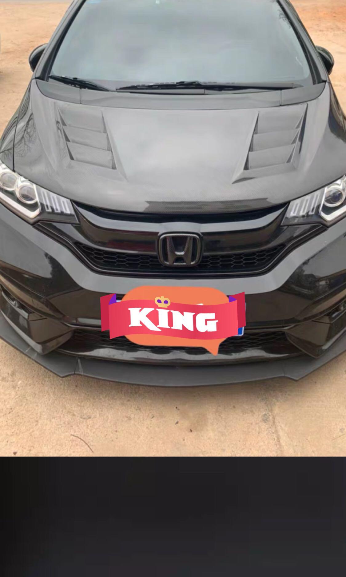 Honda Fit Jazz GK3 GK5 GP5 carbon fiber bonnet js racing hood, Car ...