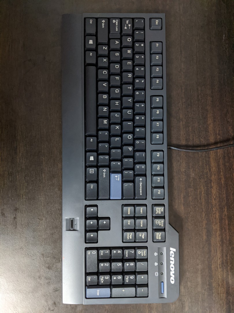 Authentic Lenovo Keyboard with fingerprint scanner built-in, Computers ...