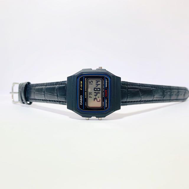 Luxury Casio F91-W on black alligator strap, Mobile Phones & Gadgets ...