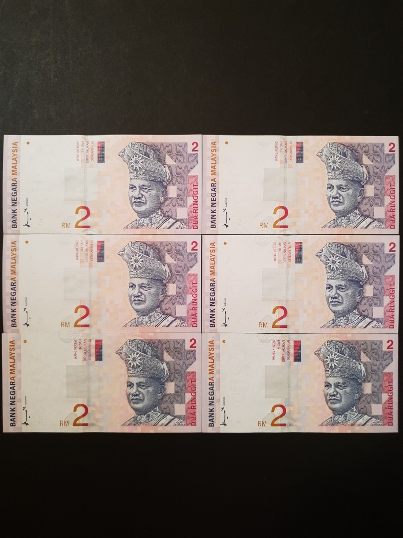 Malaysia RM2 Currency Banknote - 2 Ringgit $2 dollars, Vintage ...