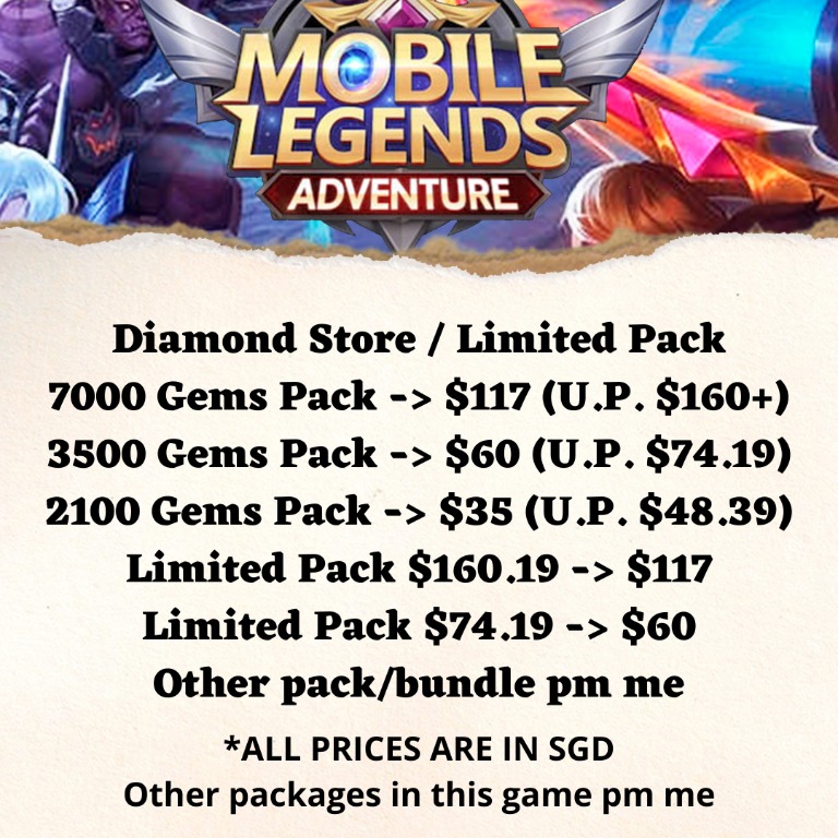 Mobile Legends Adventure cheap top up Diamonds Cash discounted, Video ...