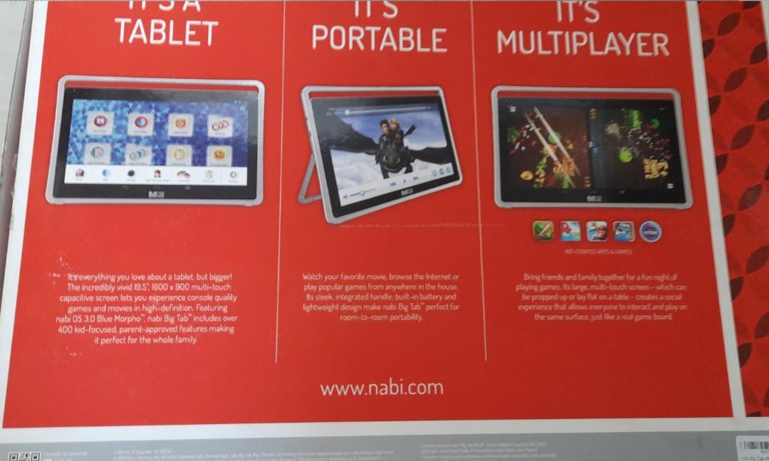 Nabi big big 20 inch tablet for kids watching youtube., Mobile Phones & Gadgets, Mobile & Gadget ...