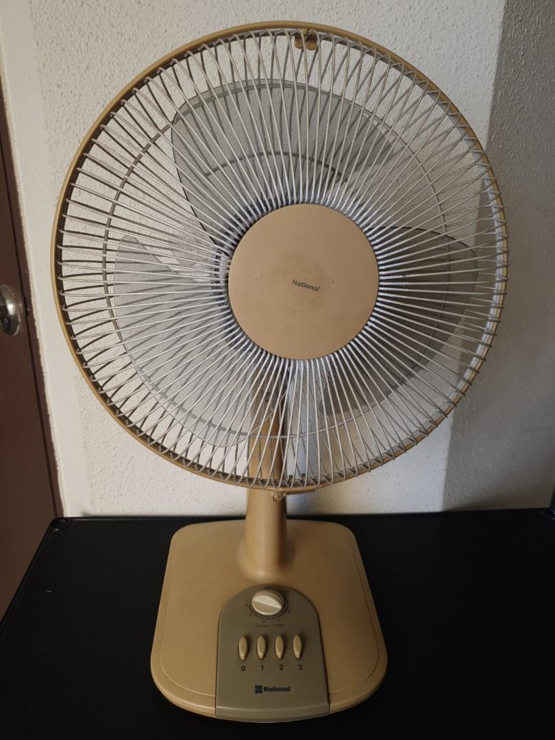 National Electric Table Desk Fan 12" - Model No. F-303S3, Furniture ...