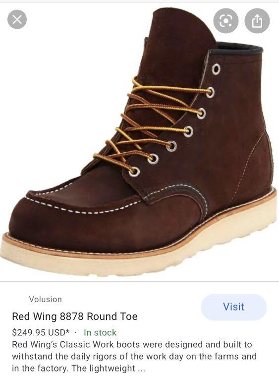 Red wing 8878 Round Toe, Men's Fashion, Footwear, Boots on Carousell