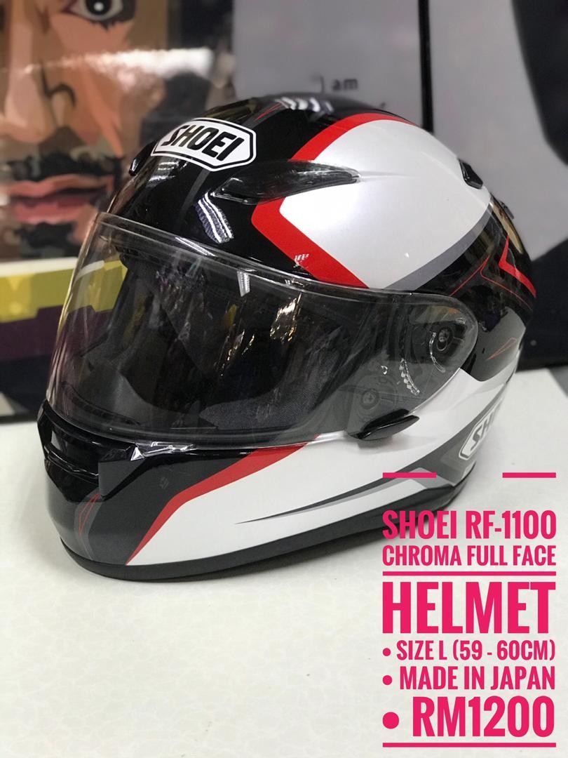 Shoei RF 1100 Chroma Full Face Helmet, Motorbikes on Carousell