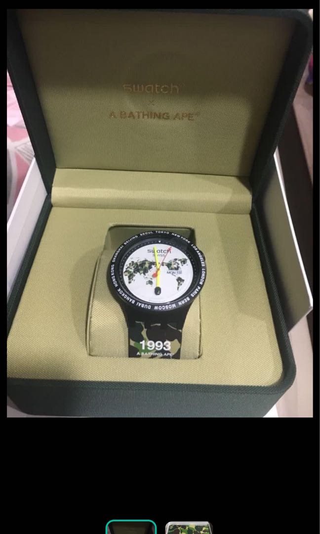 Swatch x bape, Luxury, Watches on Carousell
