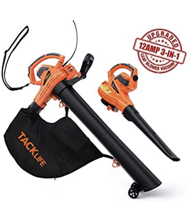 TACKLIFE Leaf Vacuum, 5 Variable Blow Speed, Leaf Blower Vacuum with ...