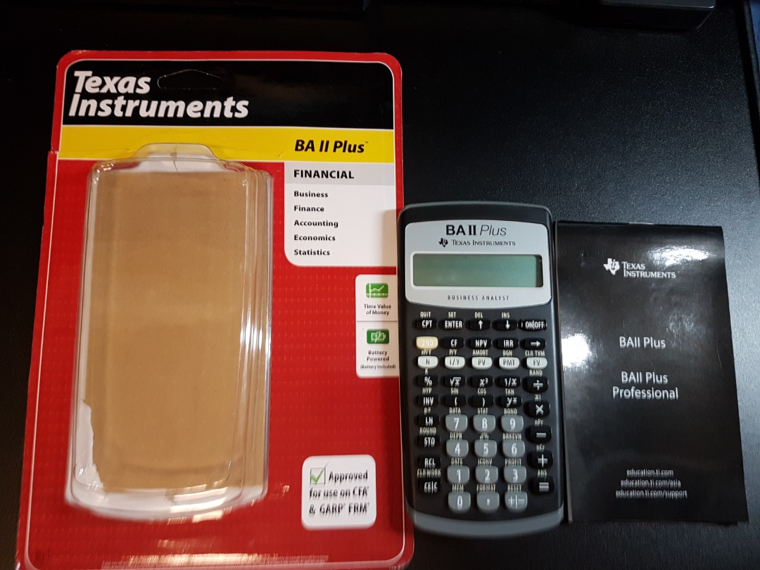 Texas Instruments BA II Plus financial calculator, Hobbies & Toys ...