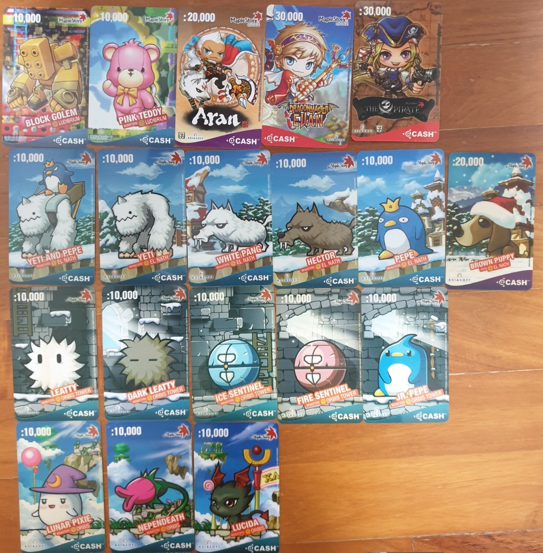 Vintage Maplestory Prepaid Cards, Hobbies & Toys, Toys & Games on Carousell
