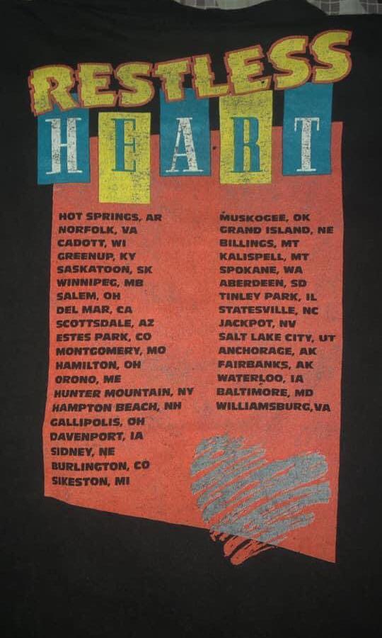 Vintage Restless Heart Merch , Men's Fashion, Tops & Sets, Formal ...