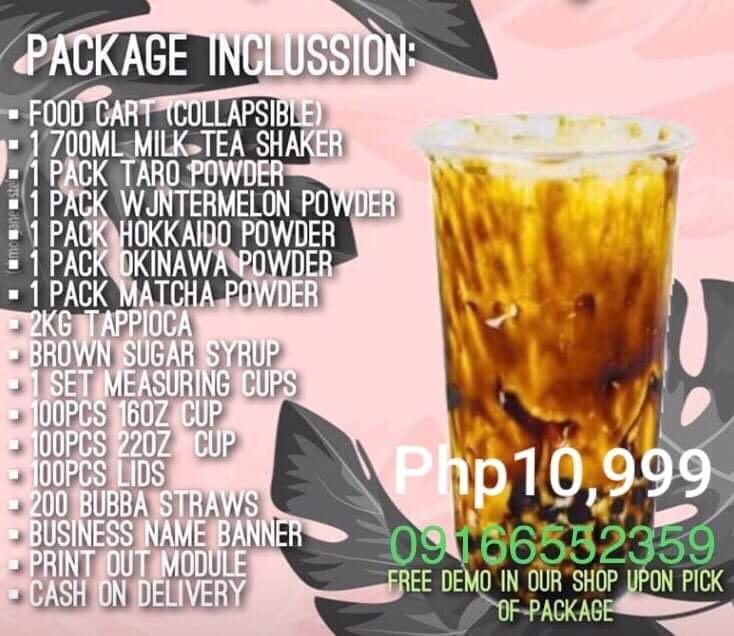 AFFORDABLE MILK TEA BUSINESS WITH CART, Food & Drinks, Local Eats on Carousell