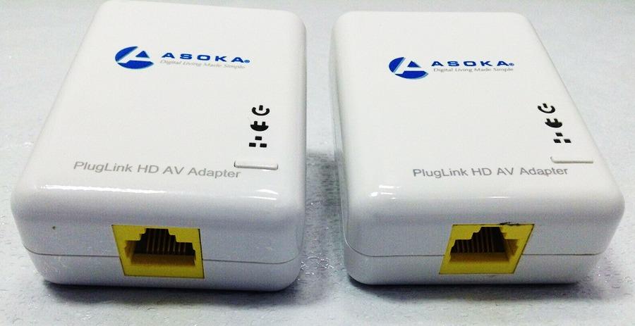 Asoka PL9660-Q1 PlugLink HD with RJ-45 Cable and AV Adapter 100-240V ...
