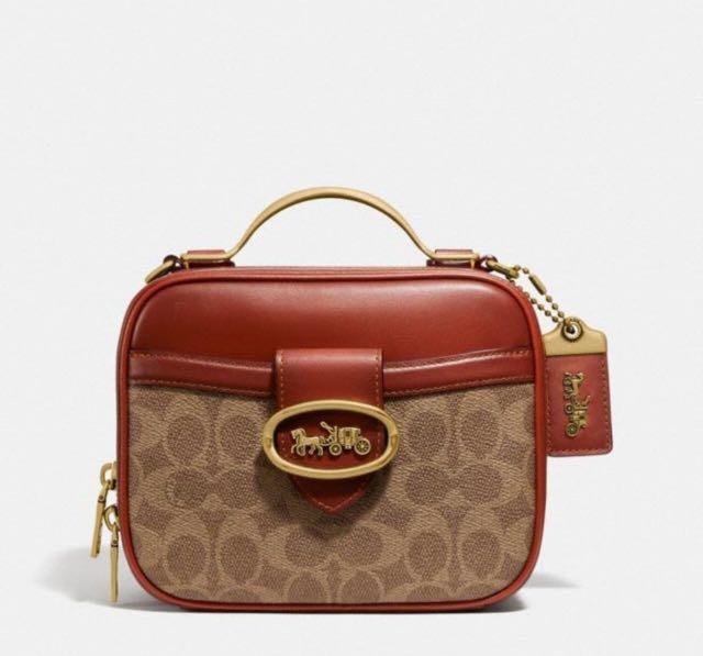 Authentic coach riley lunchbox Bag in signature canvas, Luxury, Bags ...