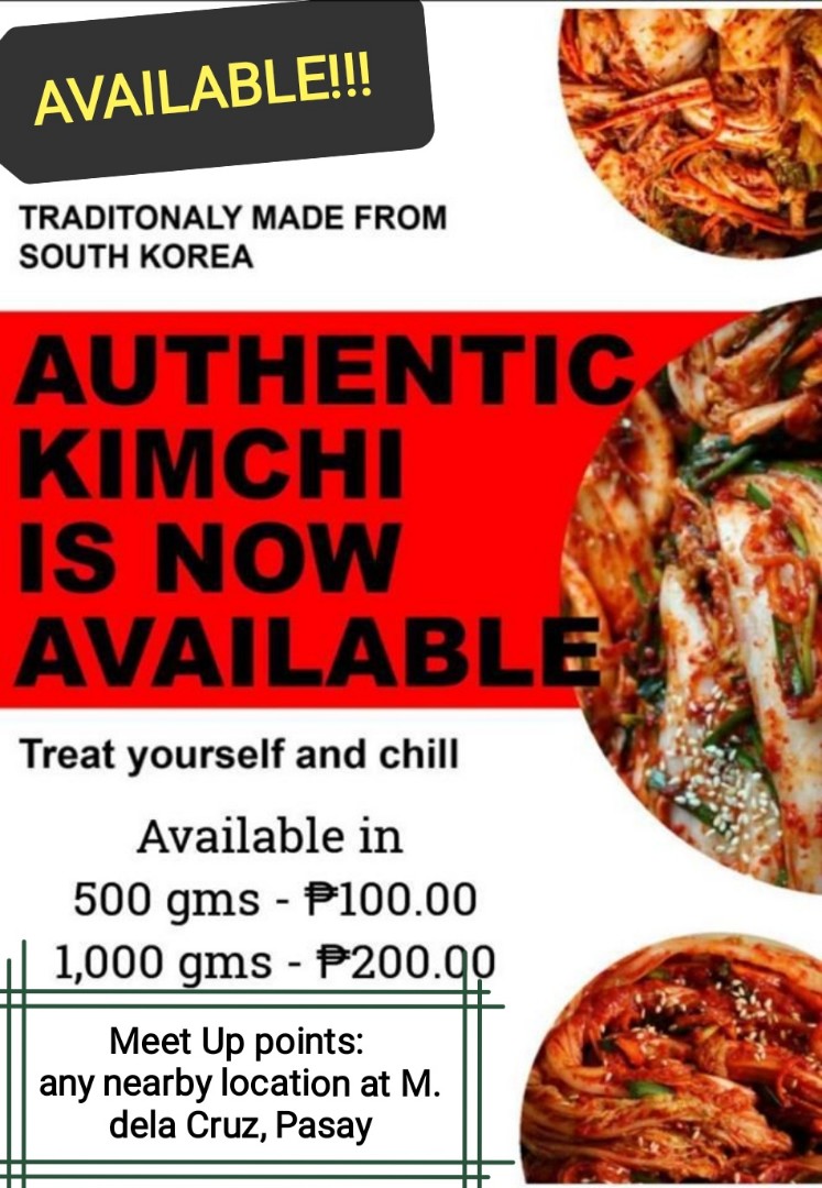 AUTHENTIC KIMCHI, Food & Drinks, Packaged & Instant Food on Carousell