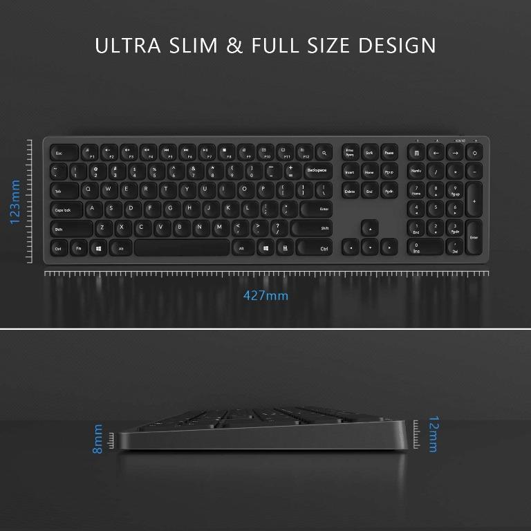 [BNIB] Jelly Comb IWG-WJTZ01 Re-Chargeable Wireless Keyboard & Mouse ...