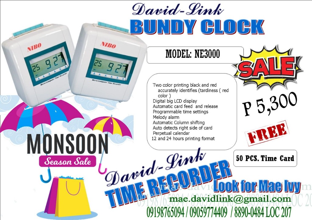 Bundy Clock Time Recorder -NE3000, Audio, Voice Recorders on Carousell