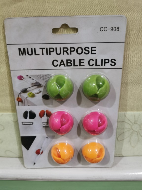 Cute Cable Clips Set of 6, Furniture & Home Living, Home Improvement ...