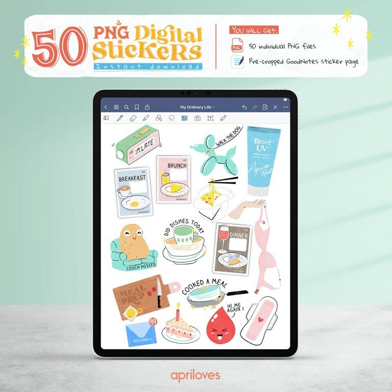 Digital Planner Stickers – Ordinary Everyday Life | GoodNotes Stickers ...