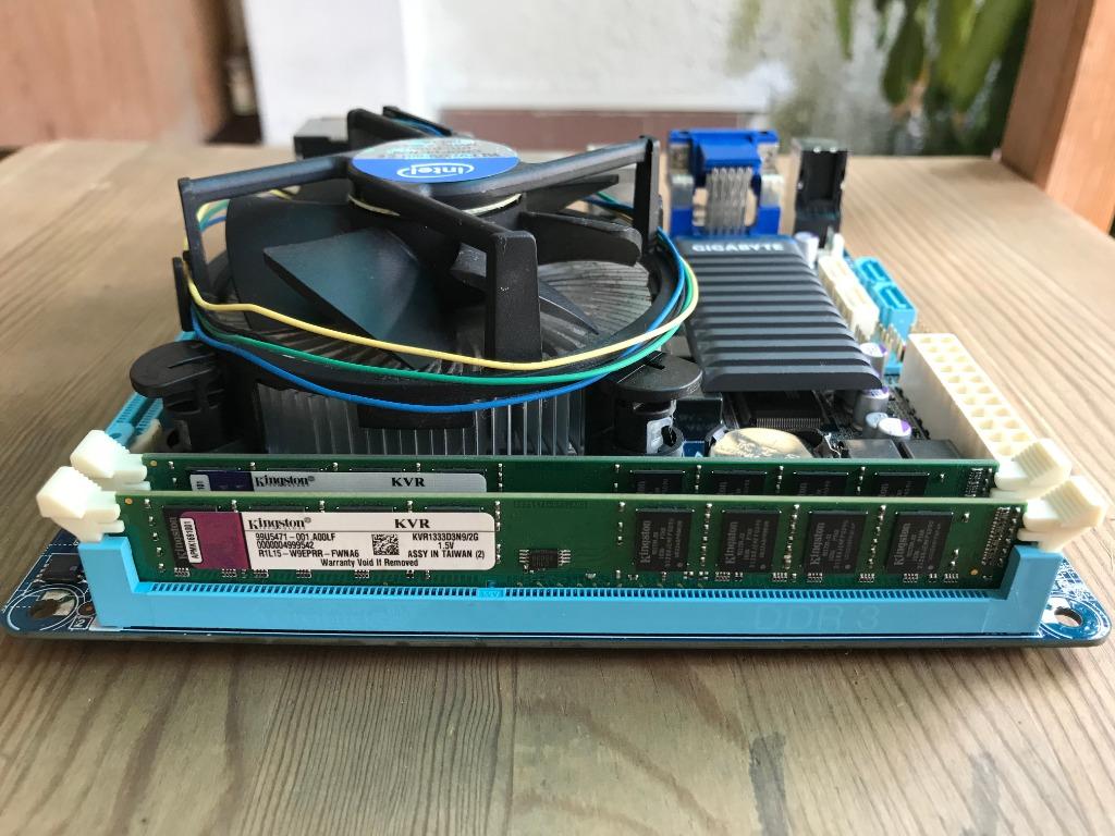 Excellence Gigabyte HTPC MB H67N-USB3-B3, i3 CPU 3.1GHz & Fan, 6GB RAM ...