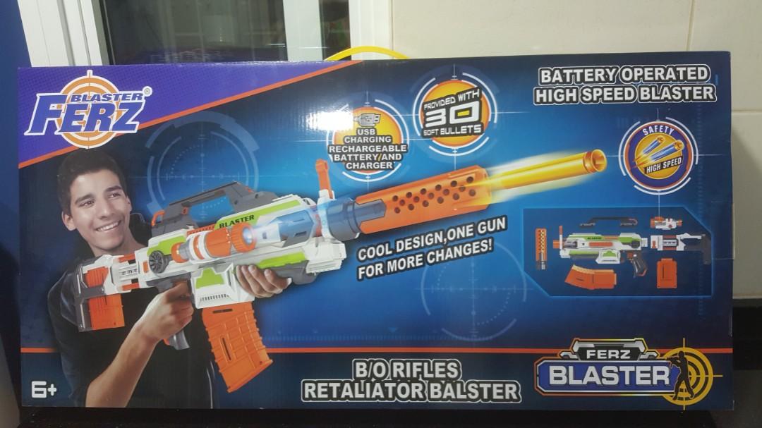 FERZ RIFLE RETALIATOR BLASTER (BATTERY OPERATED), Hobbies & Toys, Toys ...