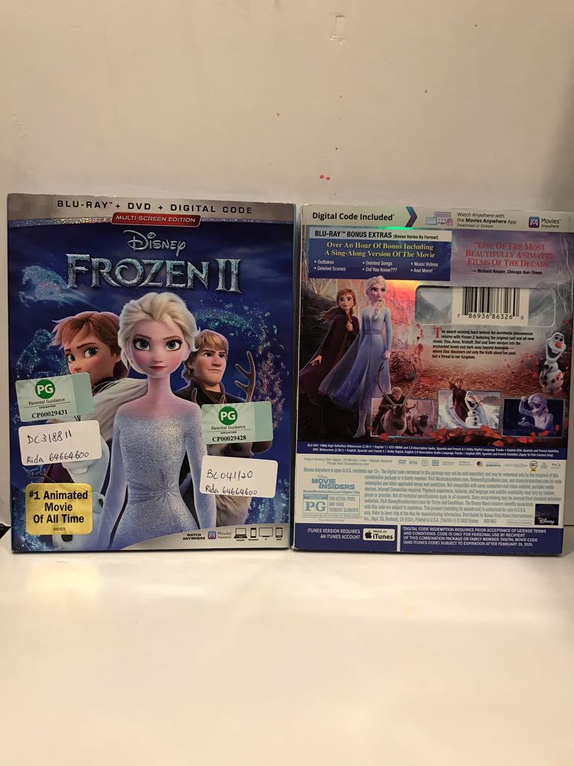 FROZEN 2 DVD$29/- BLU RAY$39/- , Hobbies & Toys, Music & Media, CDs ...