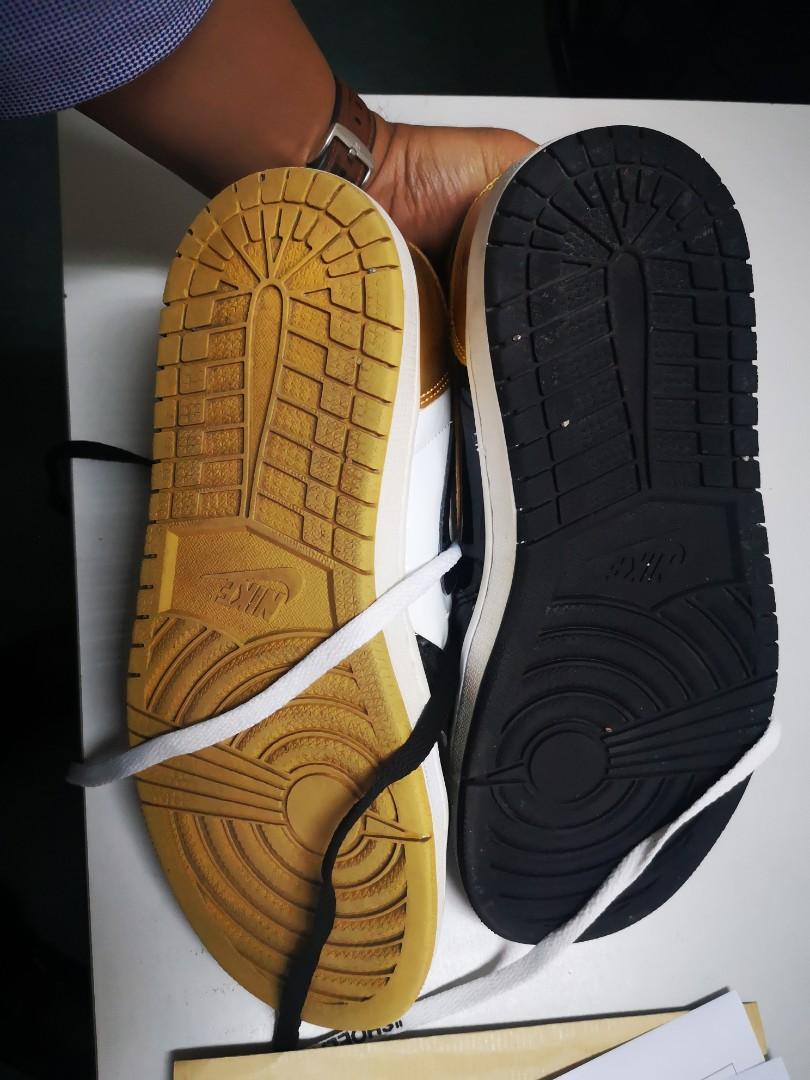 Kasut Nike Air Jordan 7.5UK hitam putih gold, Men's Fashion, Footwear ...