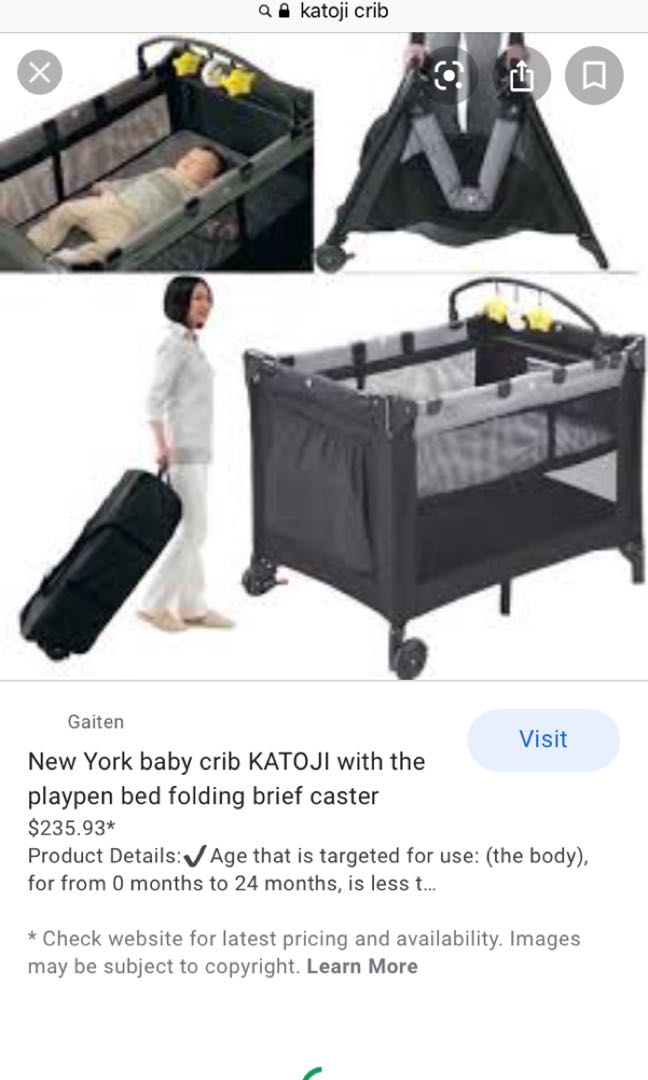 Katoji crib, Babies & Kids, Baby Nursery & Kids Furniture, Cots & Cribs on Carousell