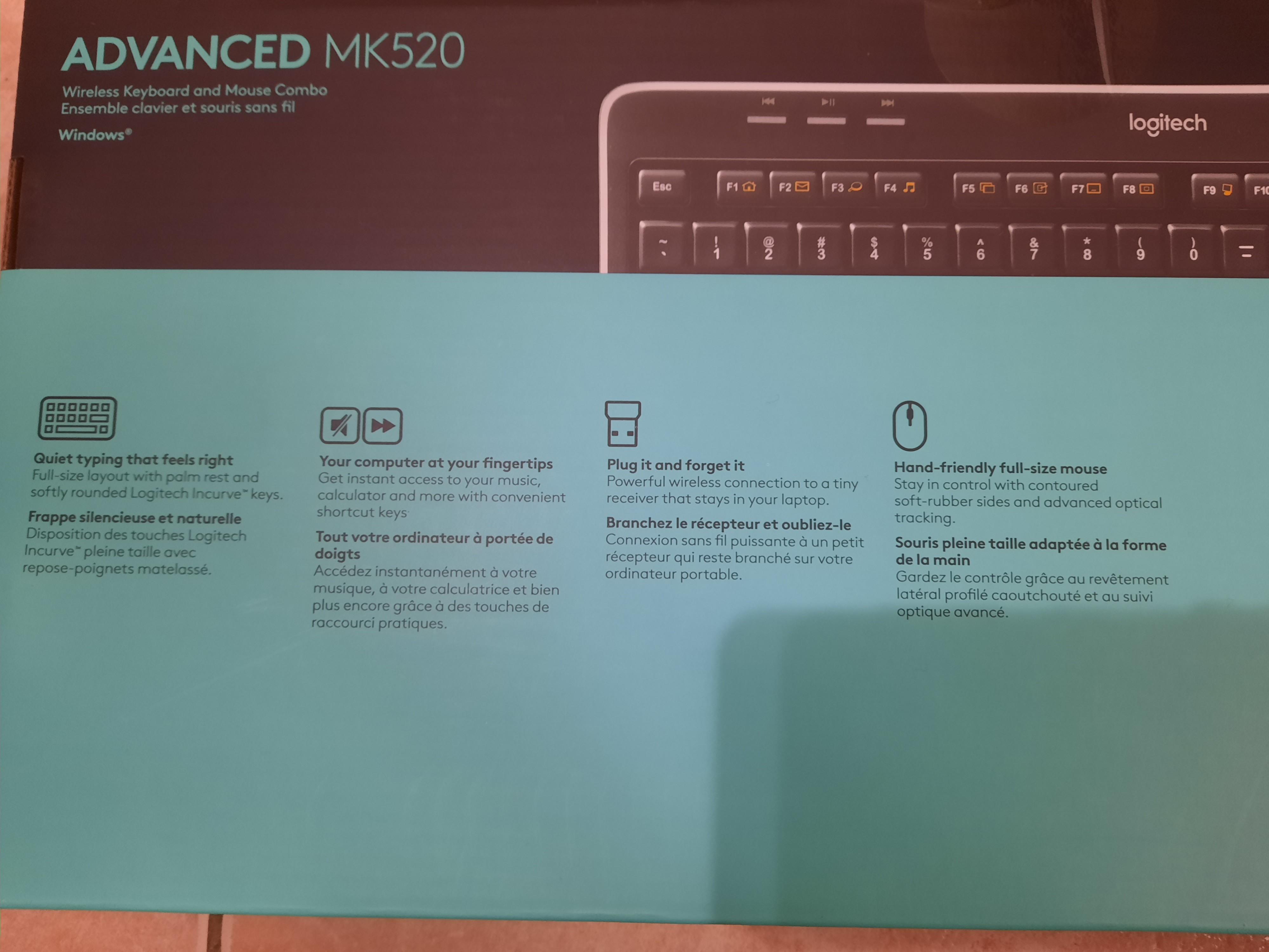 Logitech Wireless Keyboard Mk520 Computers And Tech Parts And Accessories Computer Keyboard On