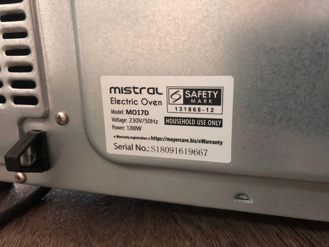 Mistral MO17D Oven, TV & Home Appliances, Kitchen Appliances, Ovens ...
