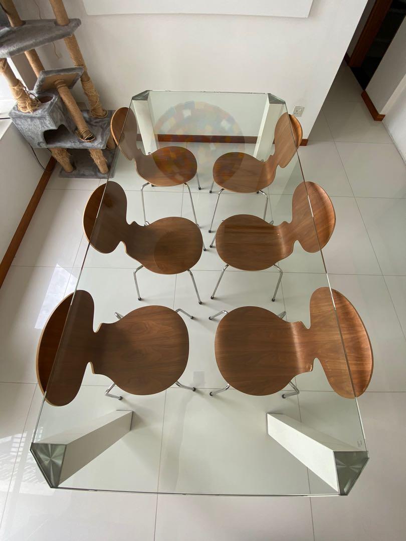Modern Glass Table - MUST GO - Moving! , Furniture & Home Living ...