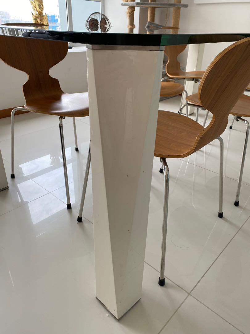 Modern Glass Table - MUST GO - Moving! , Furniture & Home Living ...