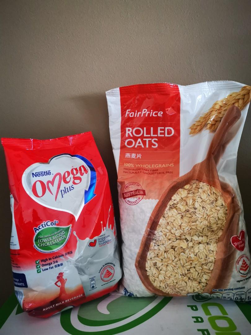 Nestle Omega plus 600g & 1kg 100% Rolled oats, Food & Drinks, Instant ...