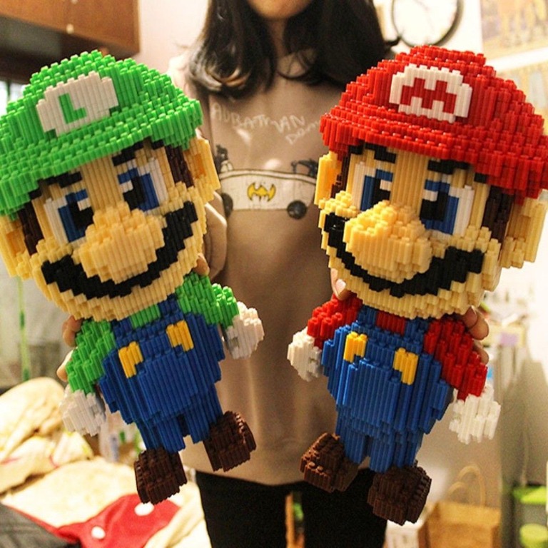 [IN STOCK] Giant Mario/Luigi Magic Block 31cm Height, Hobbies & Toys ...
