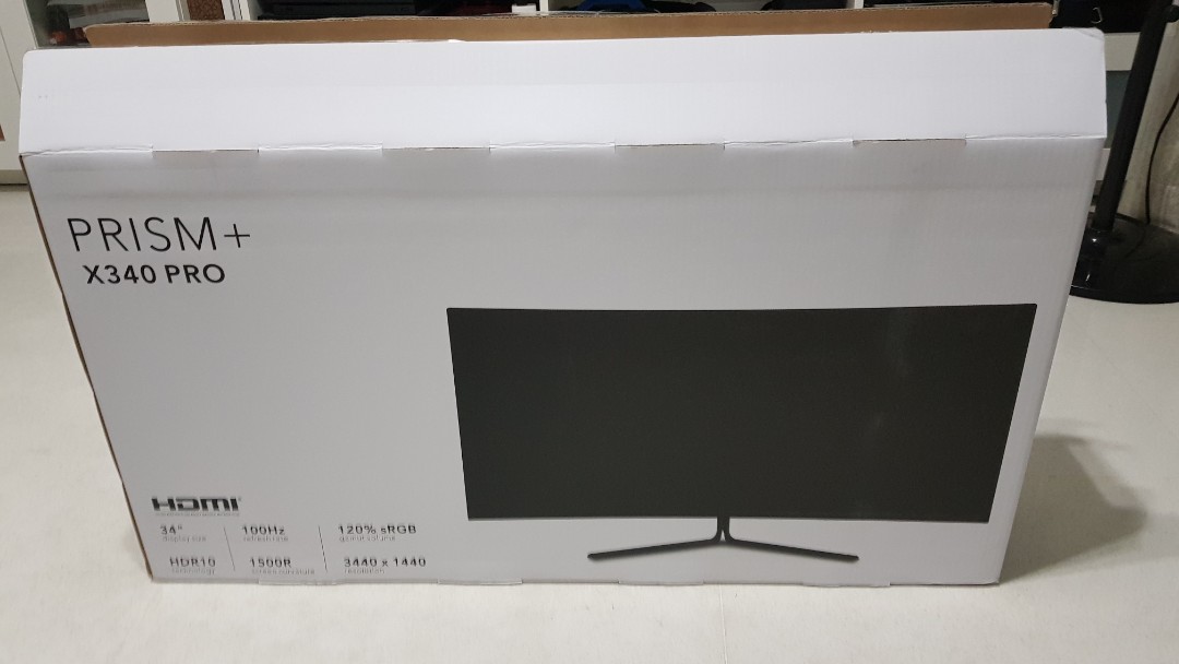 Prism+ X340 Pro (used, with box) 34" 3440x1440, Computers & Tech, Parts ...