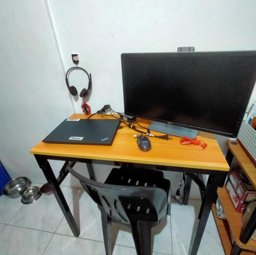 Restock! Study Office Home Desk Wooden Long Folding Table, Furniture ...