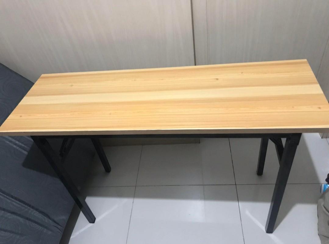 Restock! Study Office Home Desk Wooden Long Folding Table, Furniture ...