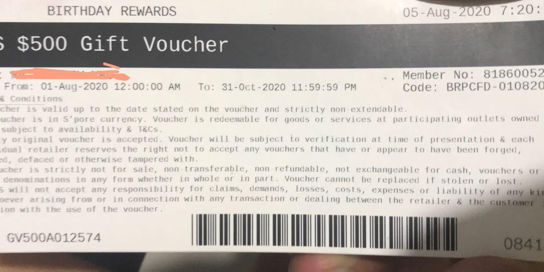 RWS Gift Voucher, Tickets & Vouchers, Vouchers on Carousell