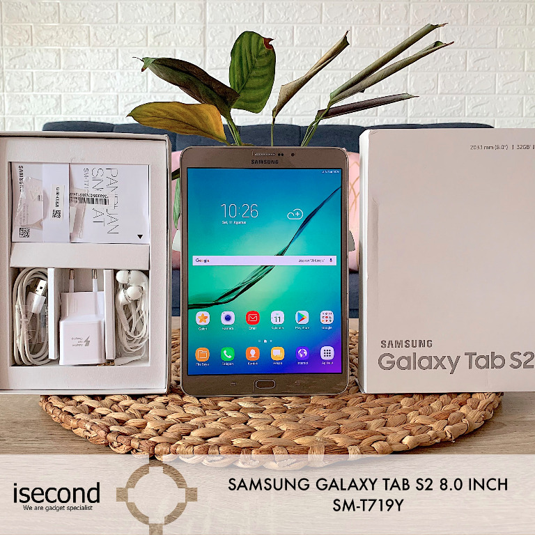 Samsung Galaxy Tab S2 8 Inch SM-T719Y Second Fullset Mulus, Telepon Seluler & Tablet, Tablet di ...